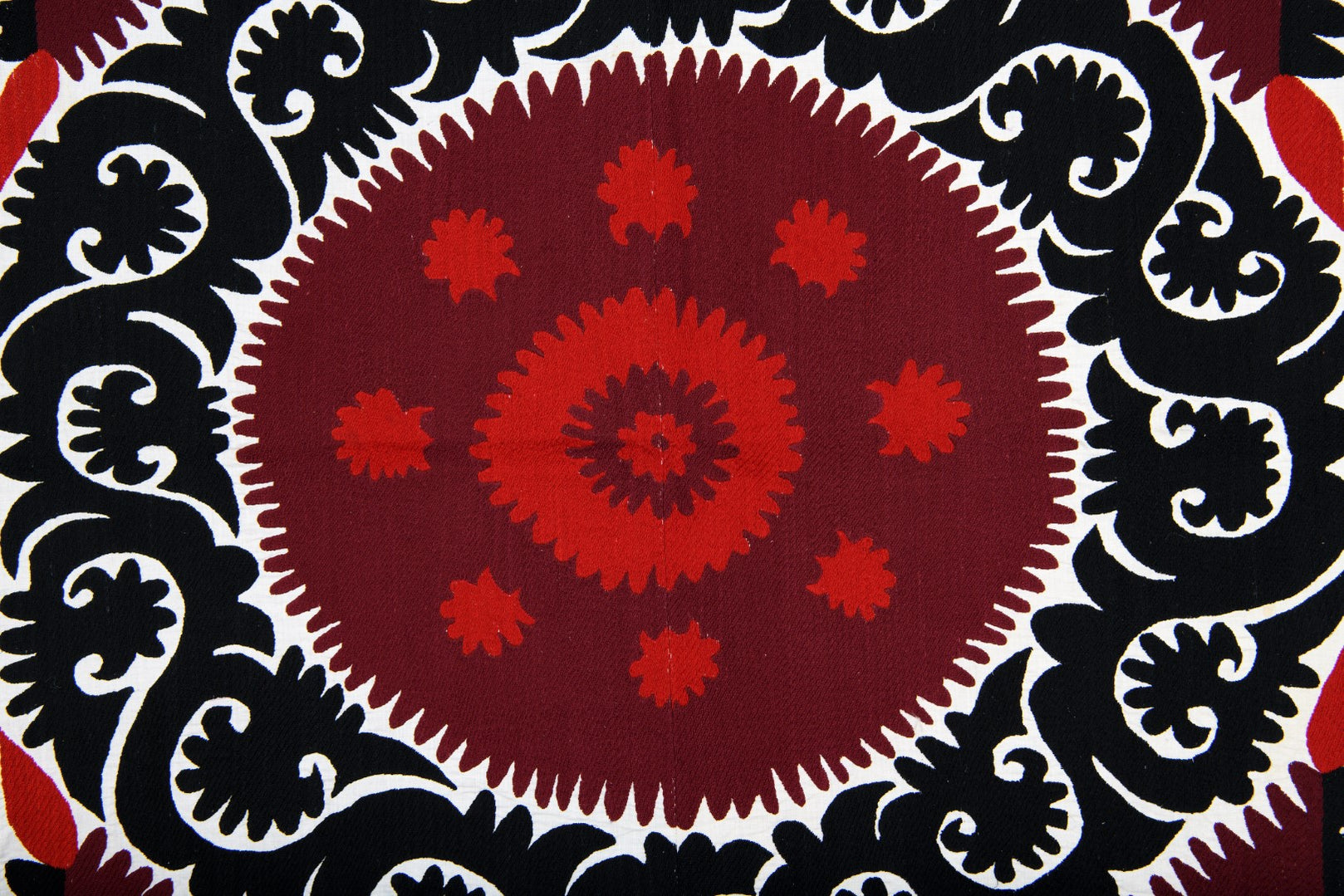 Uzbek Vintage Suzani in Traditional Tribal Patterns - 'Bolinpush' from ...