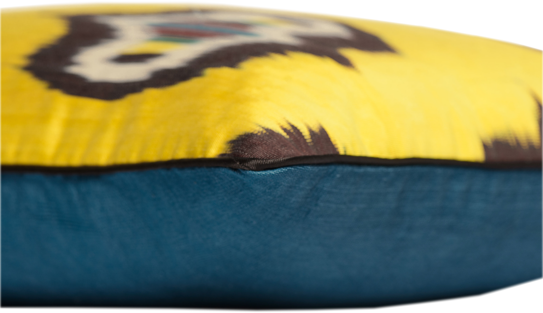 Silk Ikat Cushion | Yellow Pattern| Luxury Cushions– anorliving